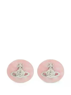 VIVIENNE WESTWOOD Orb Plaque Stud Earrings - Silver
