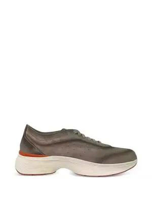 Santoni Perforated Lace-up Sneakers - Neutrals