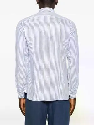 TRUZZI Striped Buttoned Shirt - White