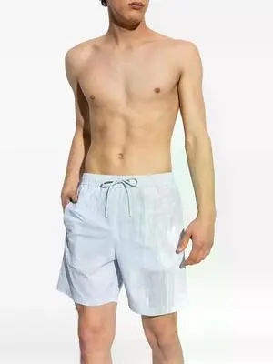 Paul & Shark Striped Seersucker Swim Shorts