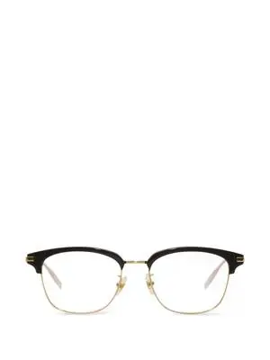 Montblanc Square-frame Browline Glasses - Black