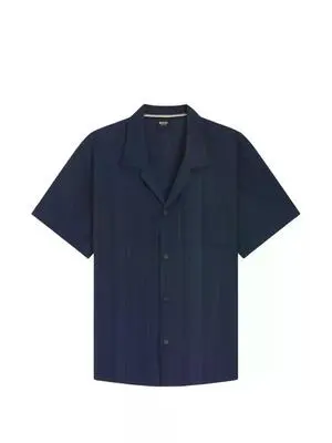 BOSS Regular-fit Shirt In Seersucker Fabric - Blue