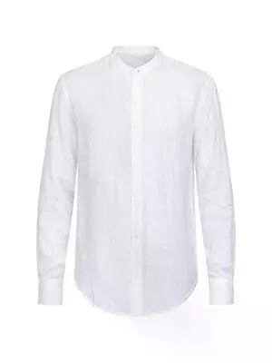 BLAUER. Band-collar Shirt - White