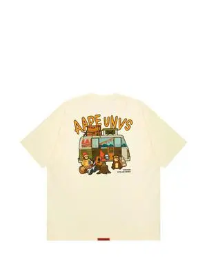 AAPE BY *A BATHING APE Aaper Graphic-print T-shirt - Neutrals