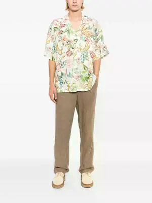 120% Lino Floral-print Shirt