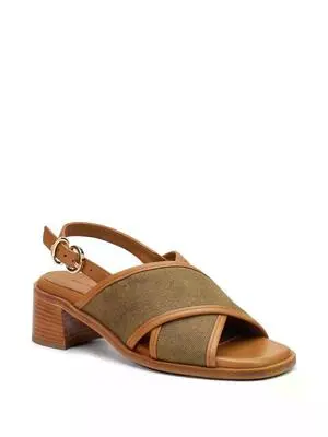 FRAU Crossover Strap Block Heel Sandals