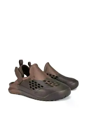 CLEARWEATHER Switchback Perforated Mules - Brown