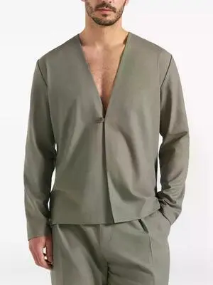 Manière De Voir Axel Minimal Kimono Shirt Khaki - Green