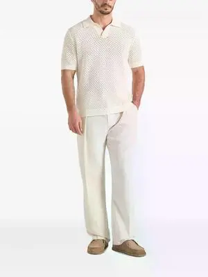 Manière De Voir Relaxed Fit Pleated Twill Trousers - Neutrals