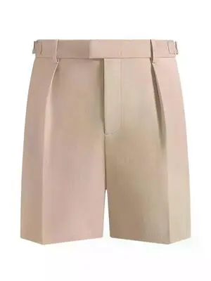 Manière De Voir Tailored Pleated Shorts - Neutrals