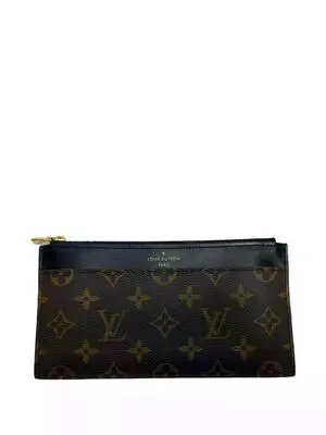 LOUIS VUITTON Monogram Canvas Slim Purse - Brown