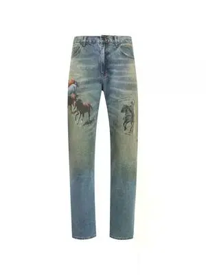 ONE OF THESE DAYS Graphic Print Straight-leg Jeans