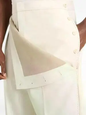 Manière De Voir Henri Foldover Trousers - Neutrals