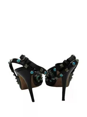 Valentino Garavani Rockstud Rolling Pumps - Black