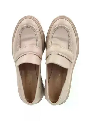 GIANVITO ROSSI Leather Platform Loafers