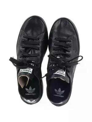 Balenciaga X Adidas Stan Smith Lace-up Sneakers - Black