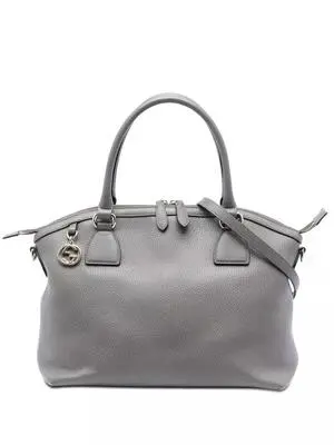 Gucci Leather Gg Charm Dome Satchel