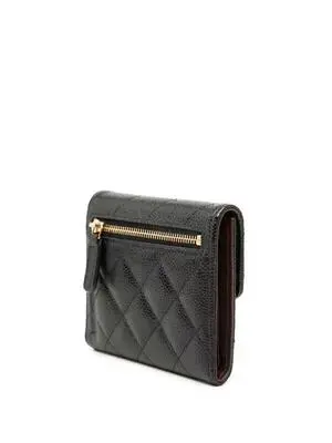 Hermès 2021 Cc Quilted Caviar Compact Flap Wallet Small Wallets