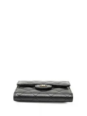 Hermès 2021 Cc Quilted Caviar Compact Flap Wallet Small Wallets