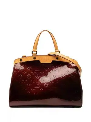 LOUIS VUITTON Monogram Vernis Brea Mm Satchel - Red
