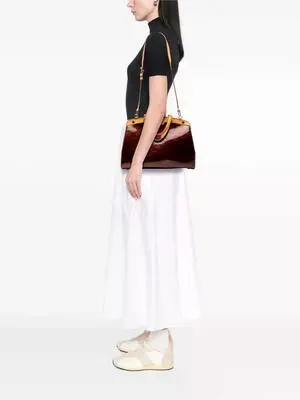 LOUIS VUITTON Monogram Vernis Brea Mm Satchel - Red