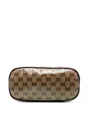 Gucci Mini Gg Crystal Dome Satchel - Brown