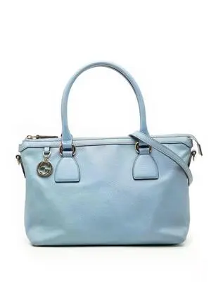 Gucci Calfskin Gg Charm Satchel