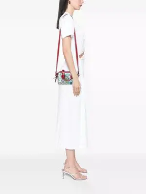 Gucci Gg Supreme Blooms Boston Bag Satchel - Red