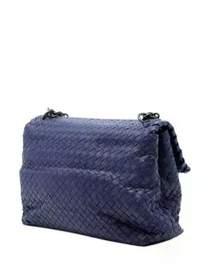 Bottega Veneta Medium Nappa Intrecciato Olimpia Shoulder Bag - Blue