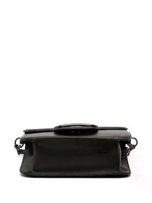 Valentino Garavani Calfskin Logo Flap Satchel - Black