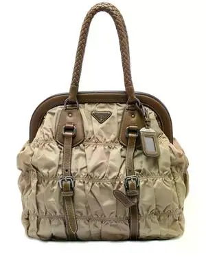 Prada Tessuto Gaufre Frame Tote Bag