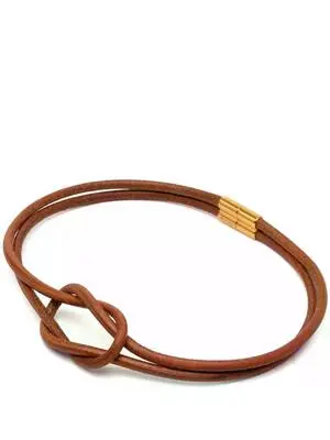 Hermès Leather Knotted Necklace - Brown