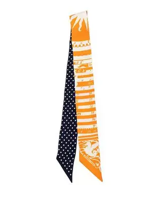 Hermès 2015-2020 Astrologie A Pois Twilly Scarf Scarves - Orange