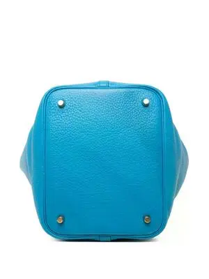 Hermès 2018 Togo Leather Picotin Lock 22 Handbag - Blue