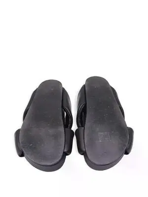 JIL SANDER Padded Cross-strap Flat Sandals - Black