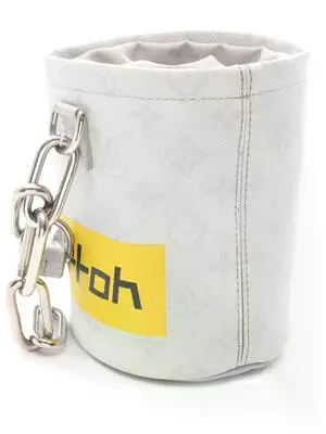 LOUIS VUITTON Monogram Chalk Nano Sling Bag - Grey