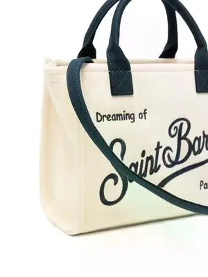 MC2 SAINT BARTH Logo-embroidered Tote Bag - Neutrals