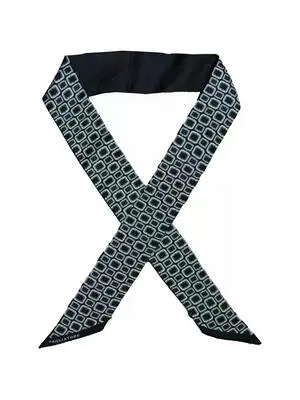 Tagliatore Geometric-print Neckerchief - Black