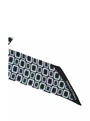 Tagliatore Geometric-print Neckerchief - Black