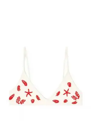 MC2 SAINT BARTH Paloma Bikini Top - White