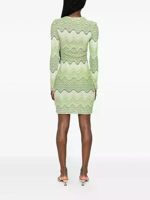 MC2 SAINT BARTH Zigzag-knit Long-sleeve Dress
