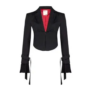 PCFG Corset Blazer Jacket With Pleated Sleeves