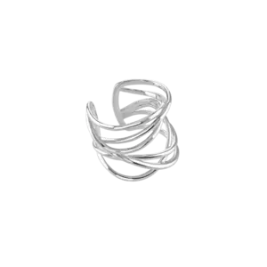 LUCY QUARTERMAINE Sterling Intertwined Ear Cuff - Silver