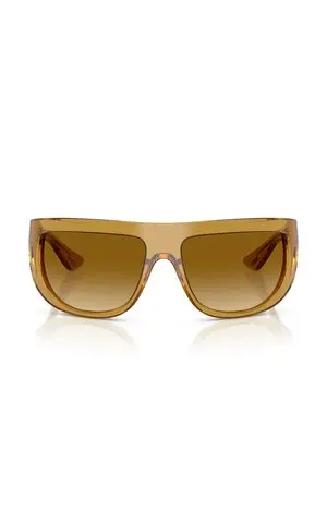 Khaite X Oliver Peoples 1974c Mask-frame Acetate Sunglasses - Brown