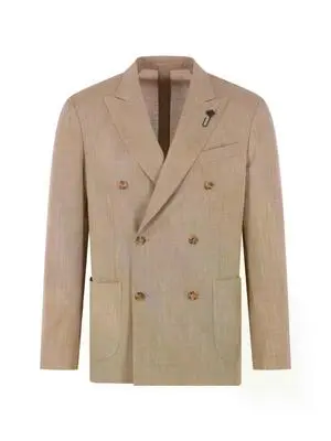 LARDINI Double-breasted Peak-lapel Blazer