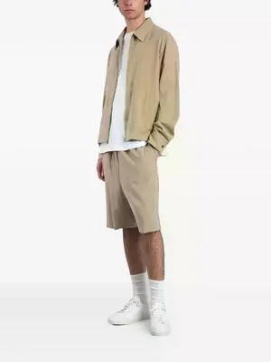 GRIFONI Beige Twill Drawstring Waist Shorts
