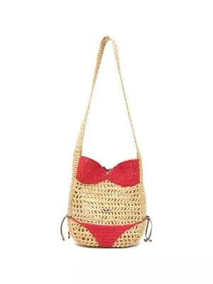 Emilio Pucci Woven Bikini Patch Shoulder Bag - Neutrals