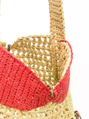 Emilio Pucci Woven Bikini Patch Shoulder Bag - Neutrals