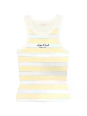 MC2 SAINT BARTH Ada" Striped Logo Detail Tank Top