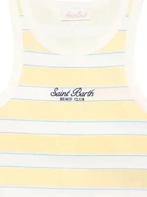 MC2 SAINT BARTH Ada" Striped Logo Detail Tank Top